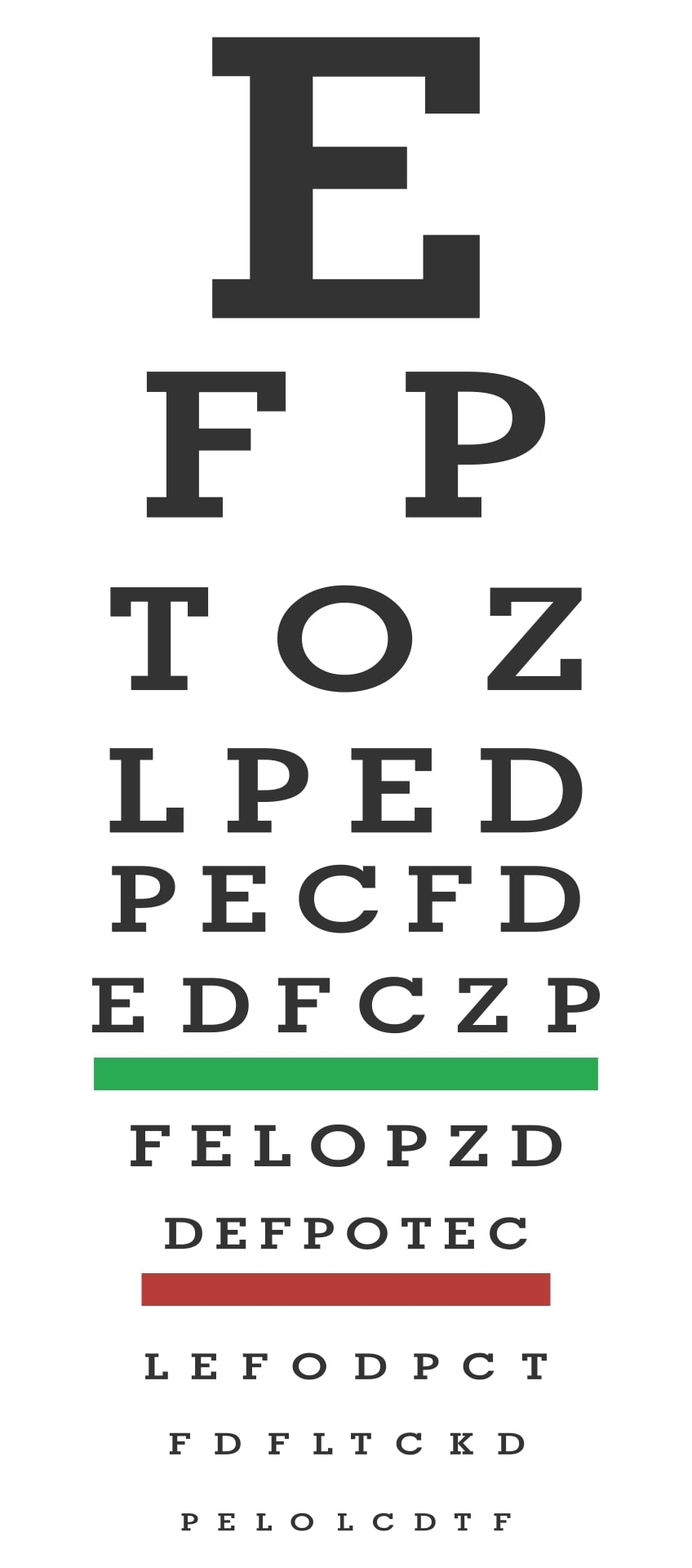 Standard Printable Snellen Chart - Chart Print Lab