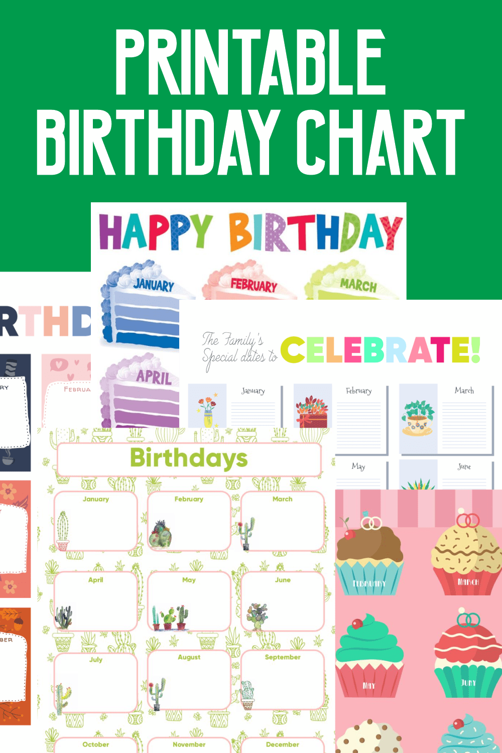 Birthday Charts Free Printable - Chart Print Lab