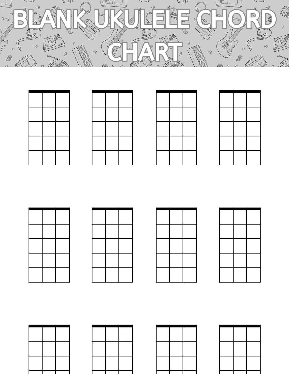 Printable Blank Ukulele Chord Charts - Chart Print Lab